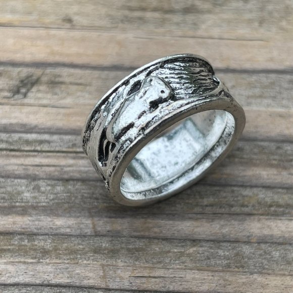 Jewelry | Men Rings Vintage Style Punk Owl Finger Rings Silv | Poshmark